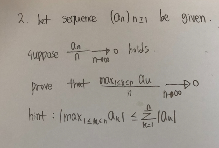 Solved let sequence (an)n≥1 ﻿be given.cuppose | Chegg.com