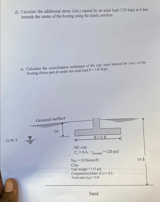 Solved A rectangular footing 6ft×8ft is founded at 2- ft | Chegg.com
