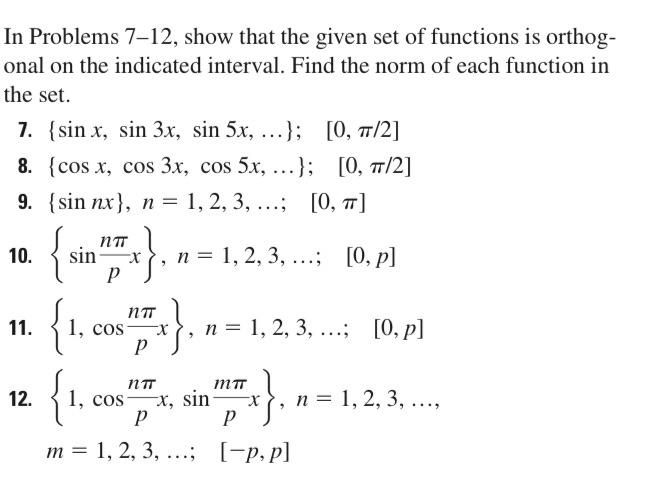 Solved In Problems 1−6, show that the given functions are | Chegg.com