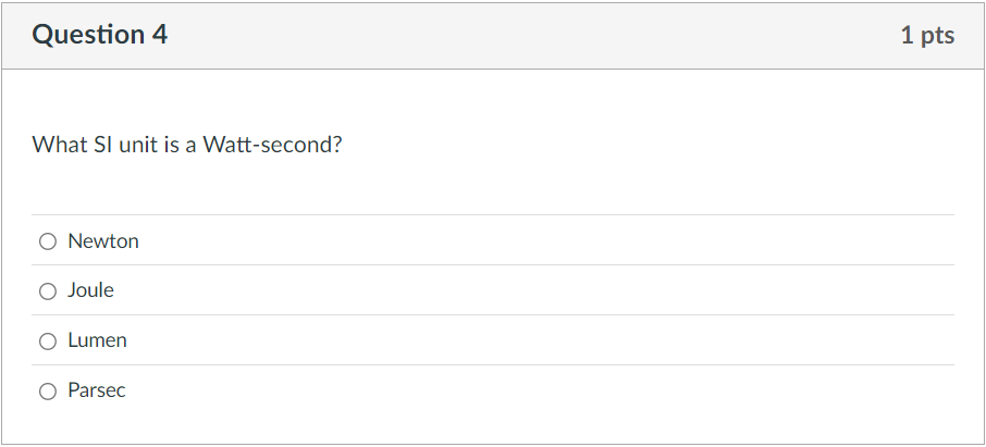 Solved Question 41 ﻿ptsWhat SI unit is a | Chegg.com