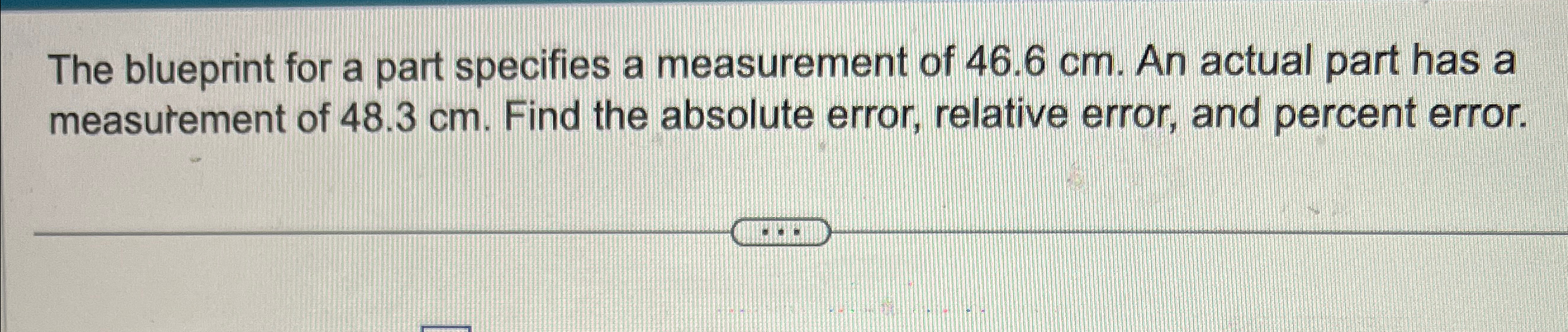 Solved The blueprint for a part specifies a measurement of | Chegg.com