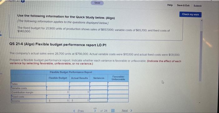 Solved Use the following information for the Quick Study | Chegg.com