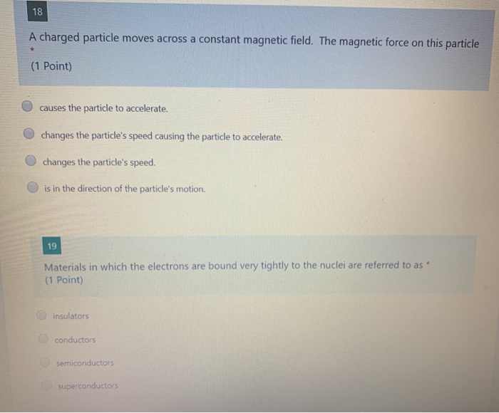 Solved 18 A charged particle moves across a constant | Chegg.com