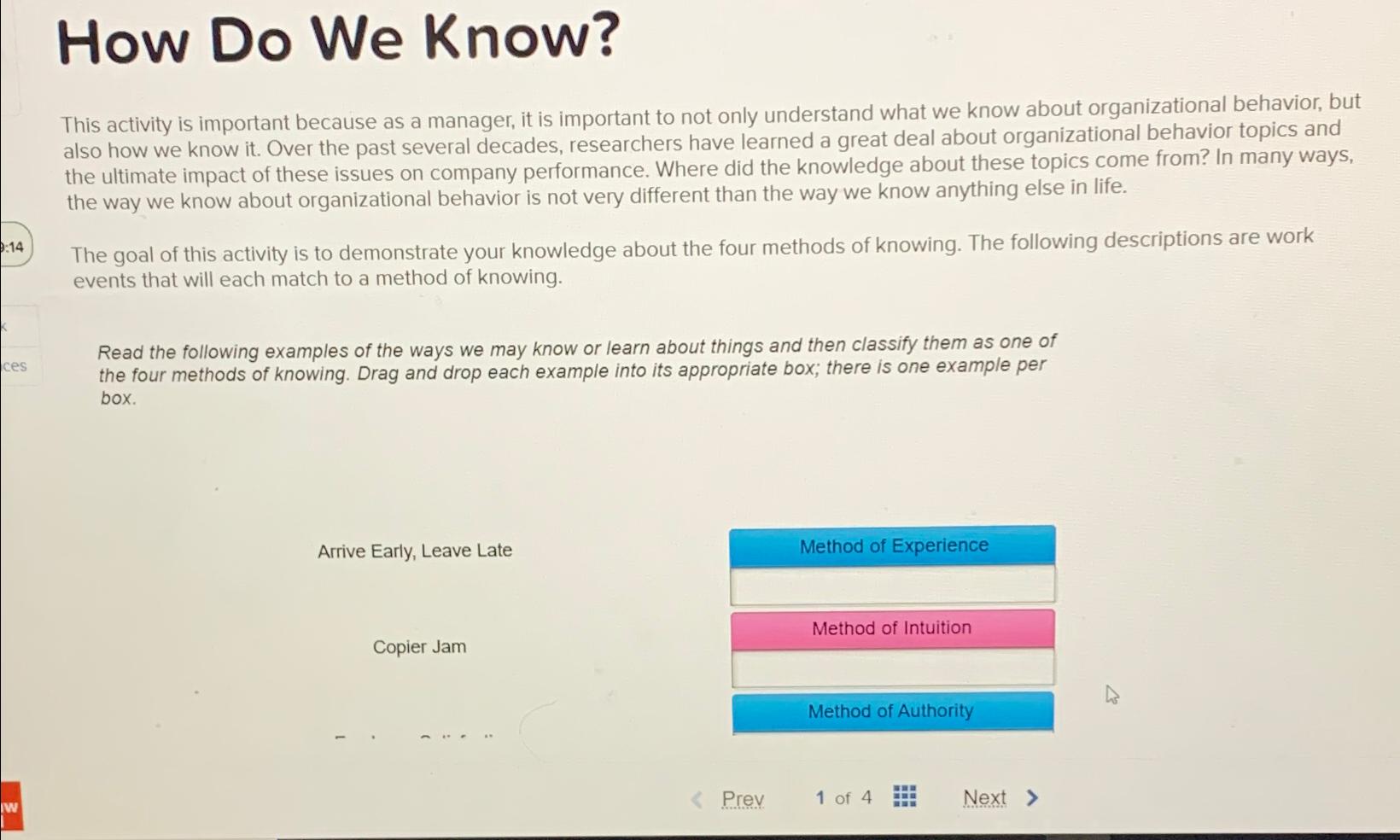 Solved How Do We Know?This activity is important because as | Chegg.com