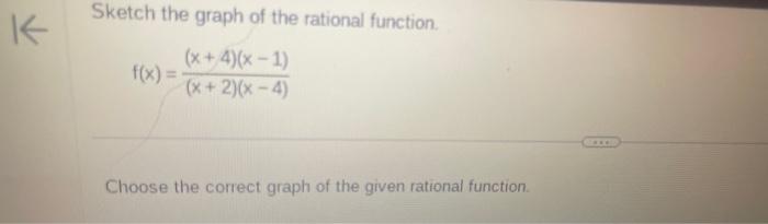 Solved Sketch the graph of the rational function. | Chegg.com