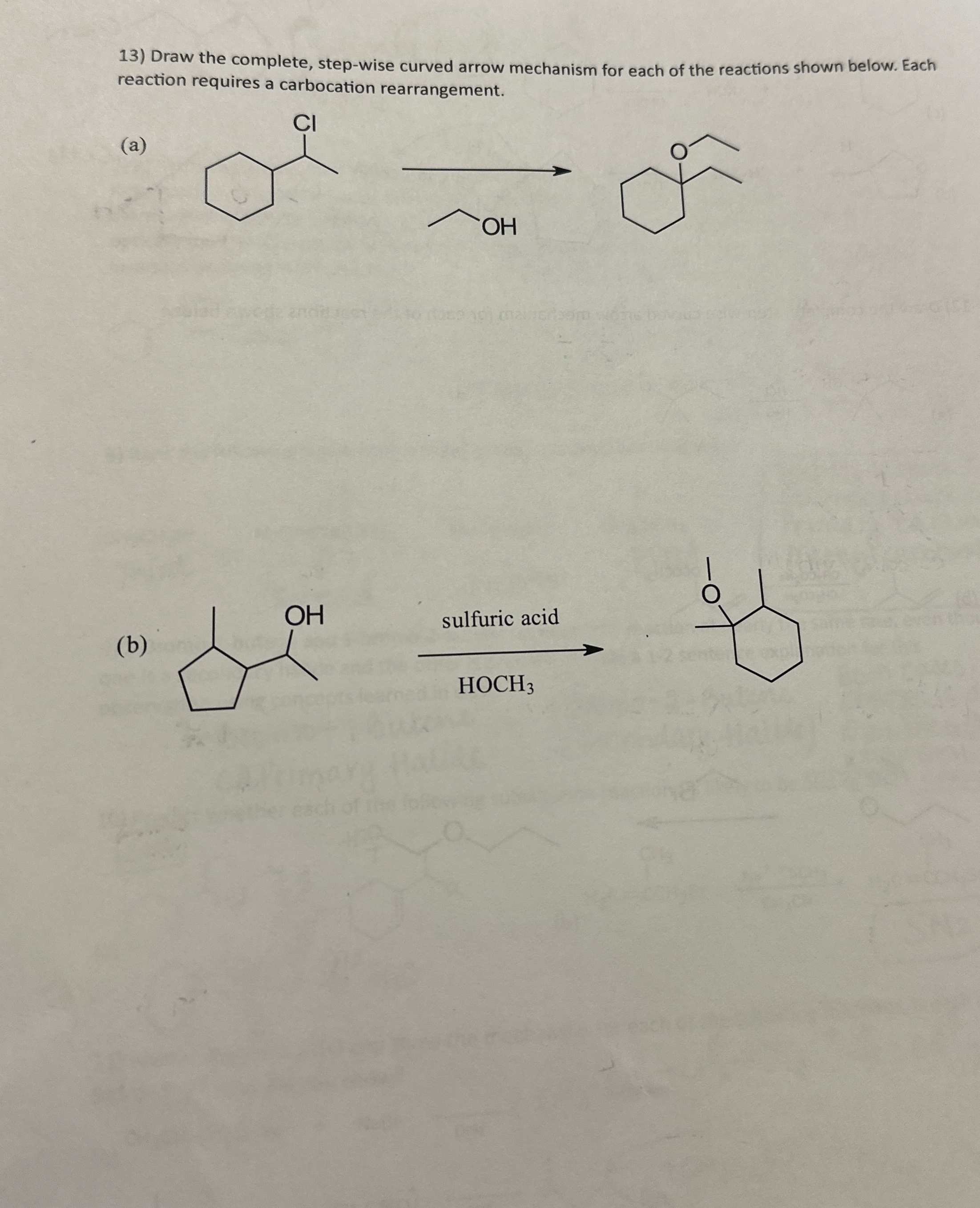 Solved Draw the complete, step-wise curved arrow mechanism | Chegg.com