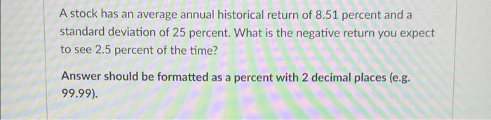 Solved The geometric average return is the same as the: | Chegg.com