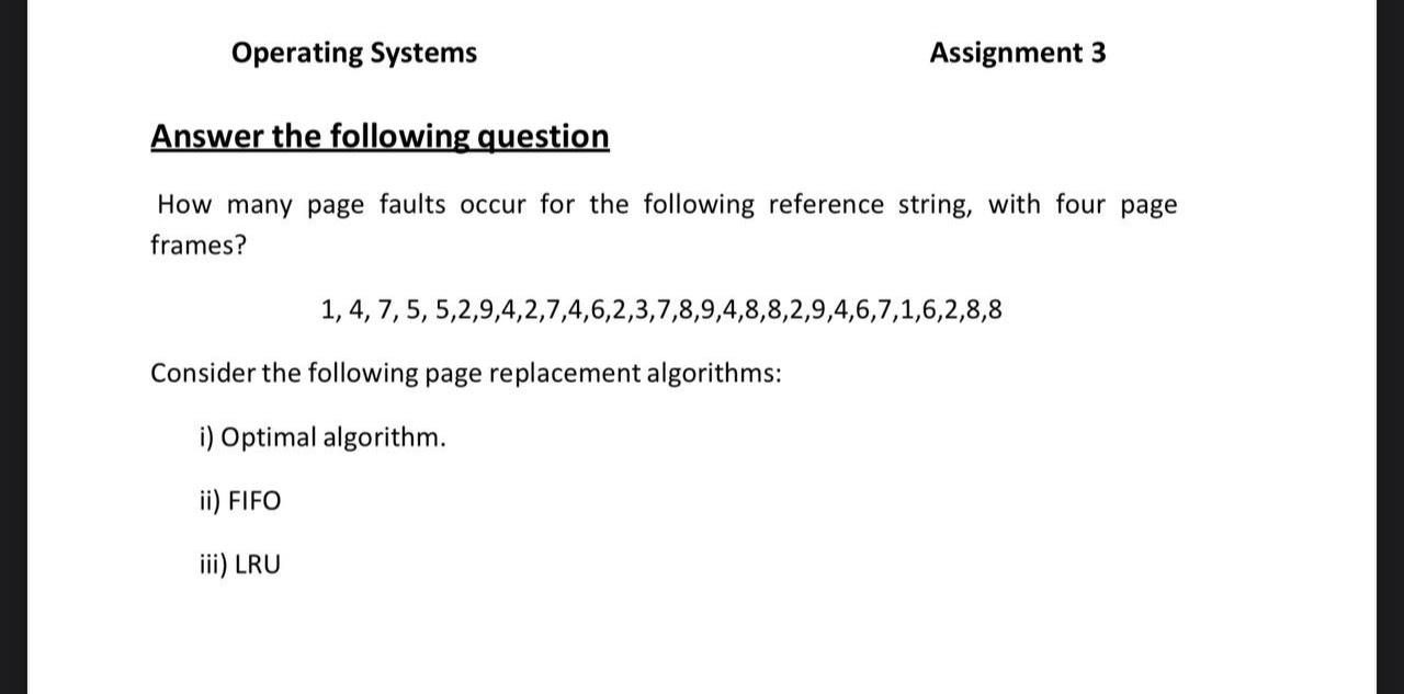 Solved Operating Systemsassignment 3answer The Following 