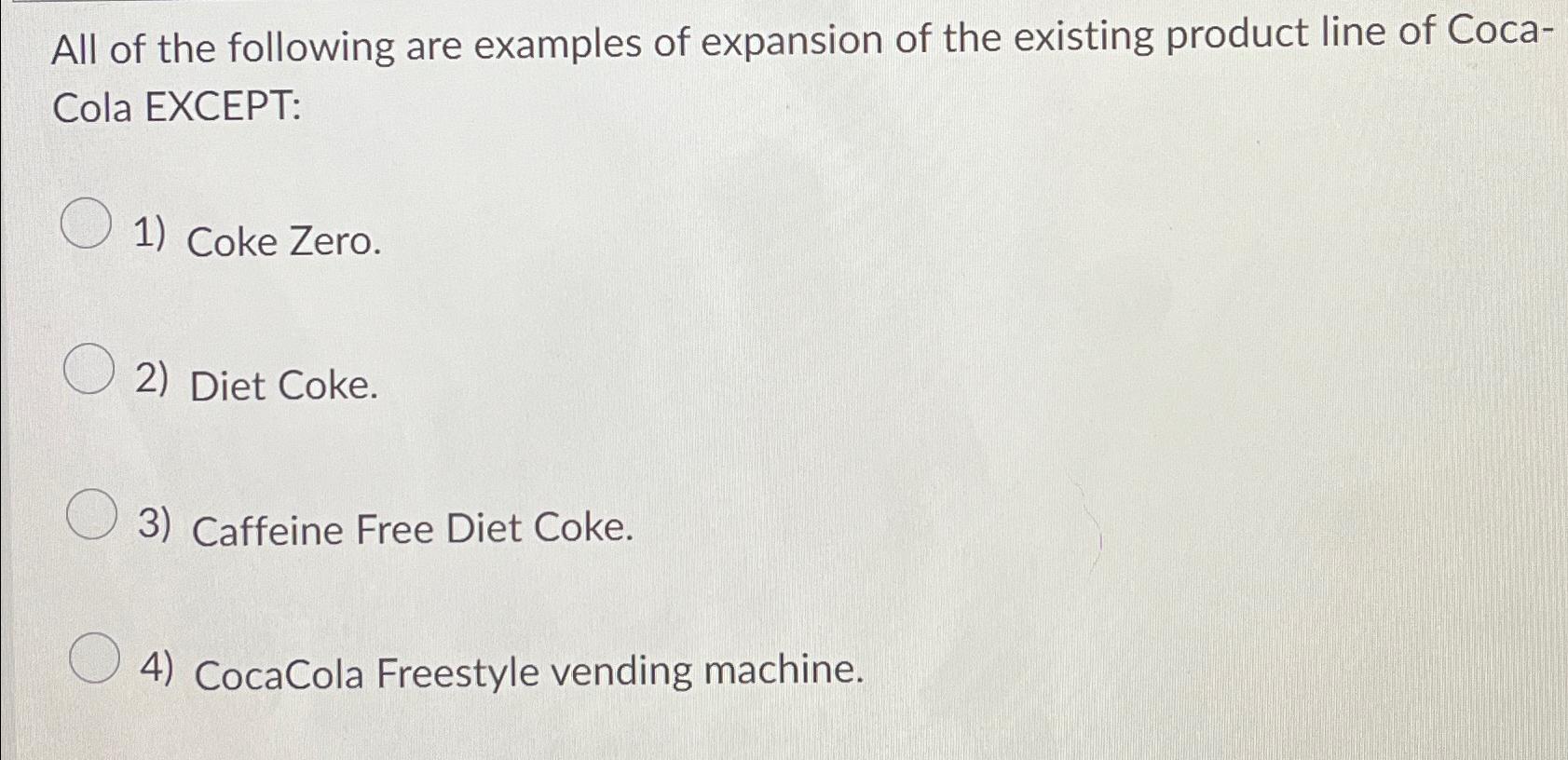 Solved All of the following are examples of expansion of the | Chegg.com