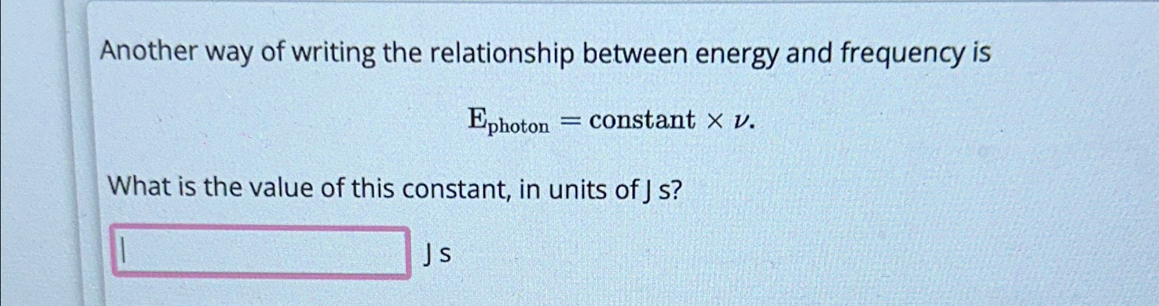 Solved Another way of writing the relationship between | Chegg.com