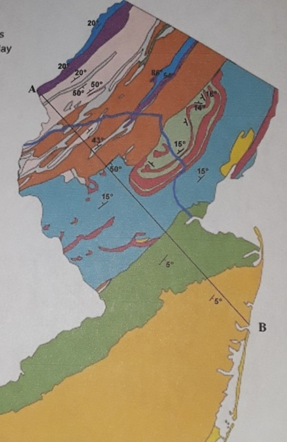 Solved The map on the next page is a simplified geologic map | Chegg.com