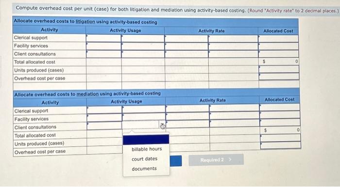 Solved Required: 1. Compute an activity rate for each | Chegg.com