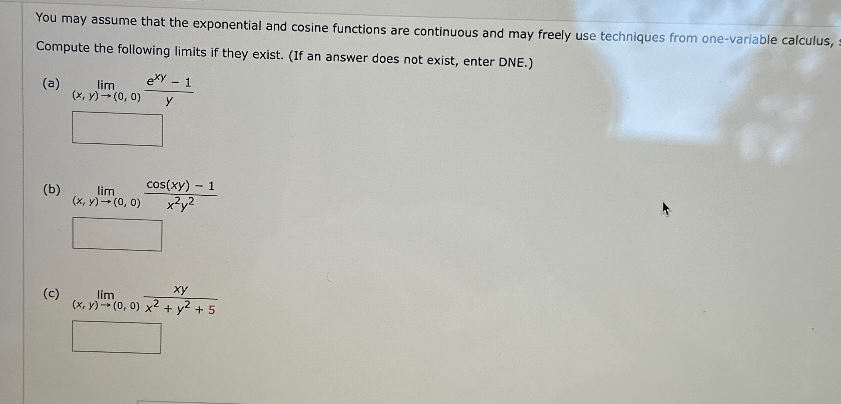 Solved You may assume that the exponential and cosine | Chegg.com