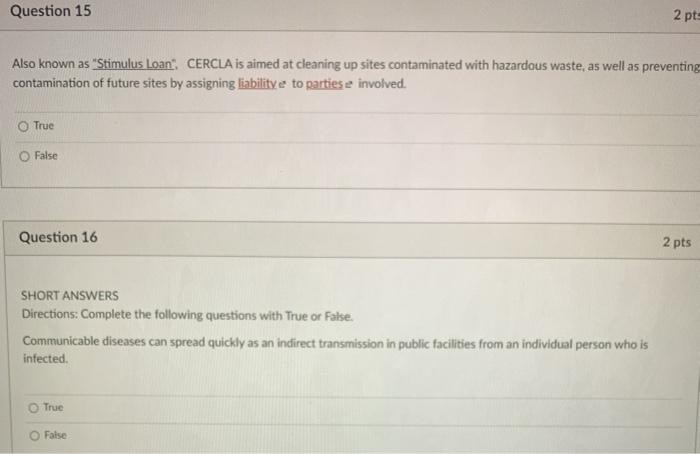Solved L SHORT ANSWERS Directions: Complete the following | Chegg.com
