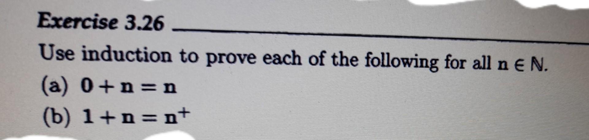 Solved Use induction to prove each of the following for all | Chegg.com