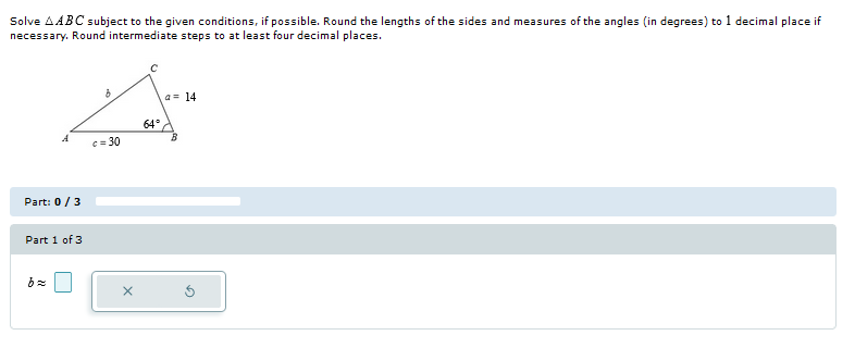 Solved Solve ????ABC ﻿subject to the given conditions, if | Chegg.com