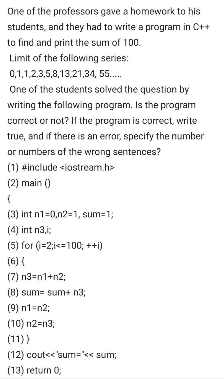 Solved One of the professors gave a homework to his | Chegg.com