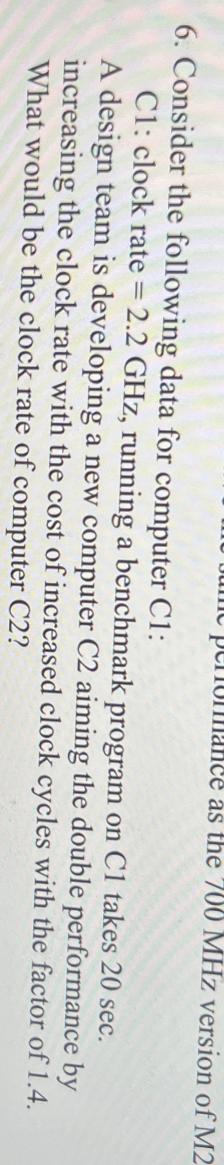 Solved Consider the following data for computer C1 ﻿:C1 ﻿: | Chegg.com