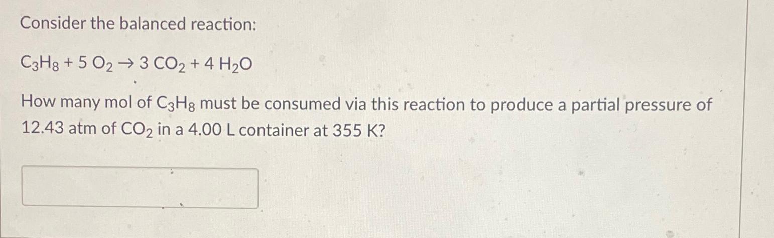 Solved Consider the balanced | Chegg.com