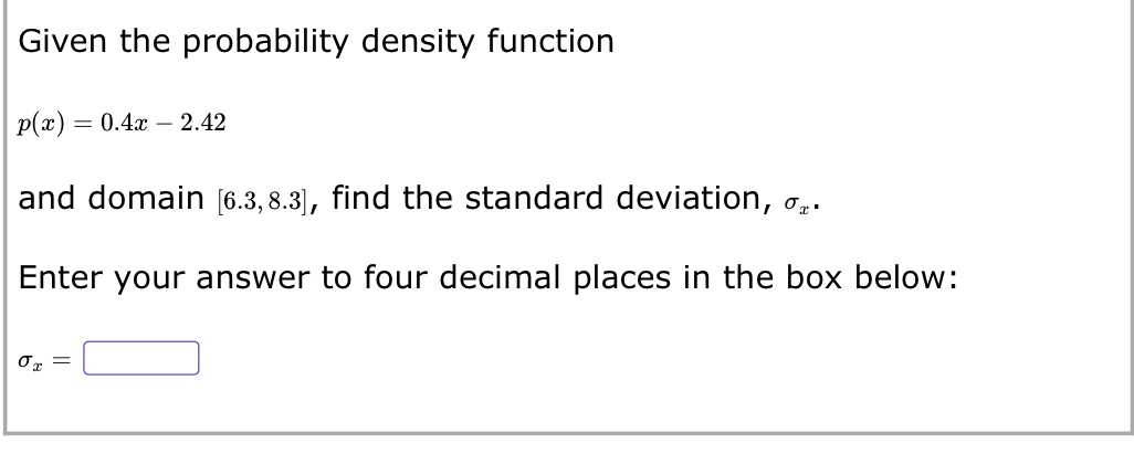 Given the probability density | Chegg.com