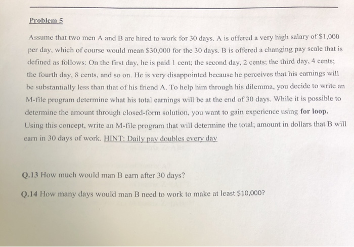 Solved 2 Problem 5 To Be Solved Using Matlab M Code Create 0747