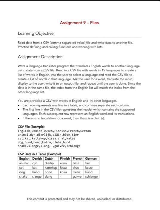 Solved the csv file is called languages.csv, every time i | Chegg.com