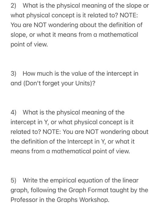 Solved GRAPHICAL ANALYSIS OF THE LINEARIZED PARABOLA USE THE | Chegg.com