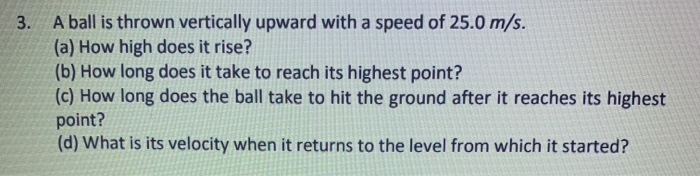 Solved You would notice that the initial speed, height and | Chegg.com
