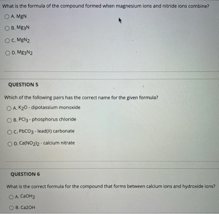 Solved Which of the following is a binary ionic compound? | Chegg.com