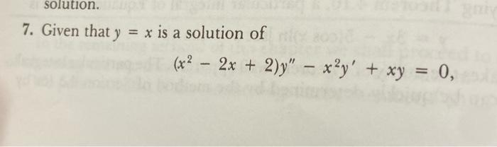 Solved differential equation please show step by step | Chegg.com