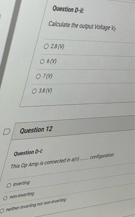 Solved For the following Op Amp. Answer the following parts | Chegg.com