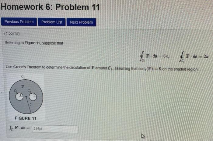 Solved Homework 6 Problem 7 Previous Problem Problem List