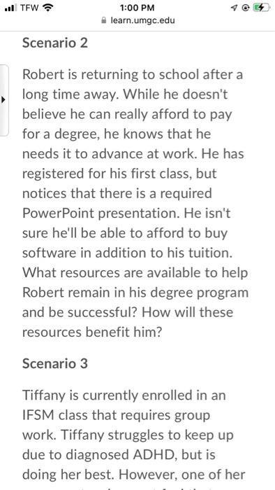 Solved As a student, you may encounter a number of | Chegg.com