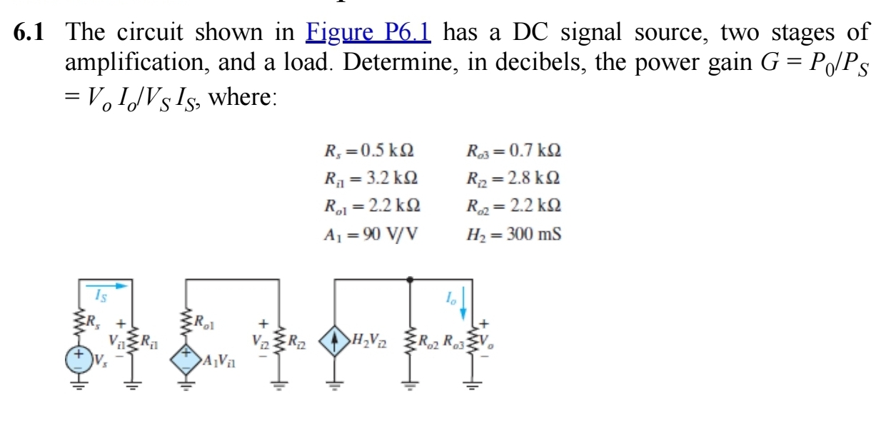 6.1 ﻿The circuit shown in Figure P6.1 ﻿has a DC | Chegg.com
