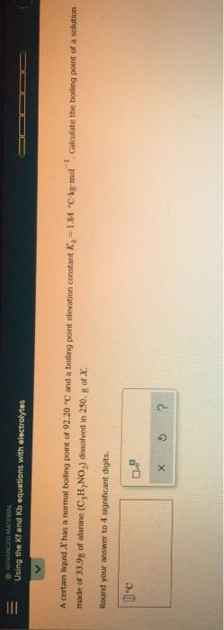 Solved III ADVANCED MATERIAL Using the Kf and Kb equations | Chegg.com