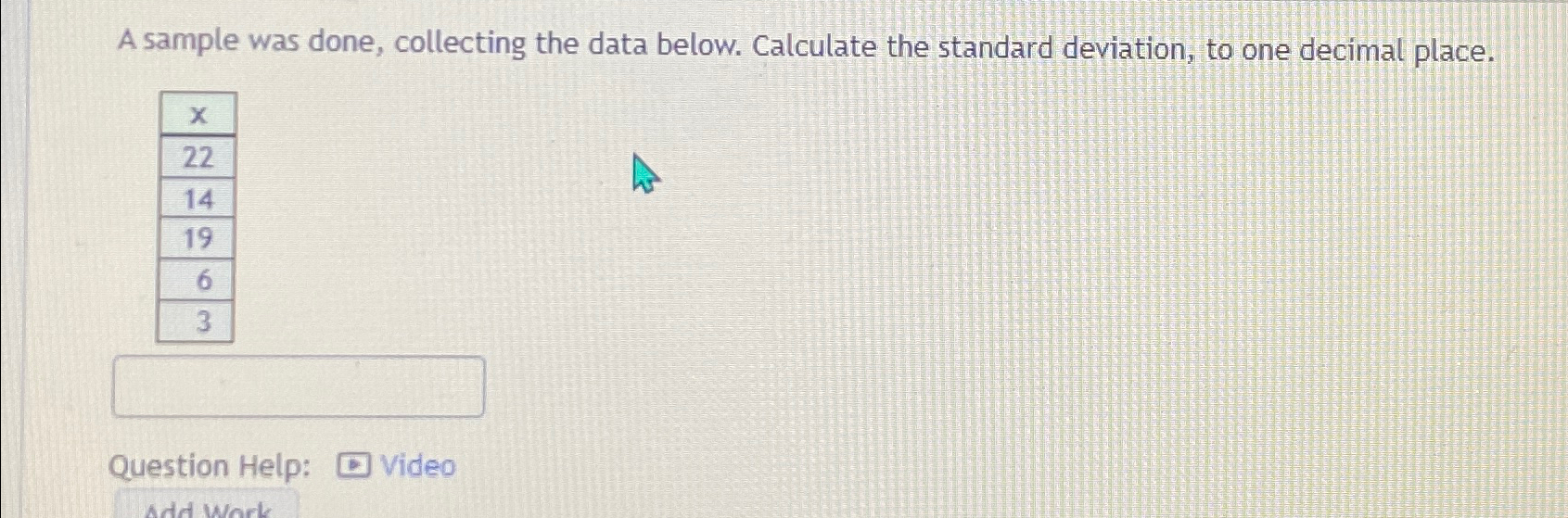 Solved A sample was done, collecting the data below. | Chegg.com