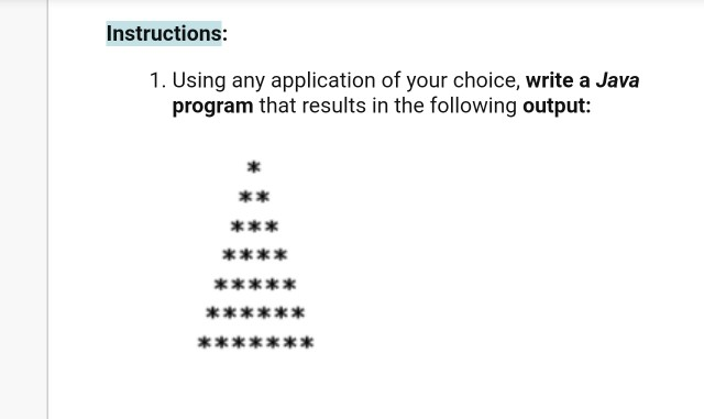 Solved Instructions: 1. Using any application of your | Chegg.com