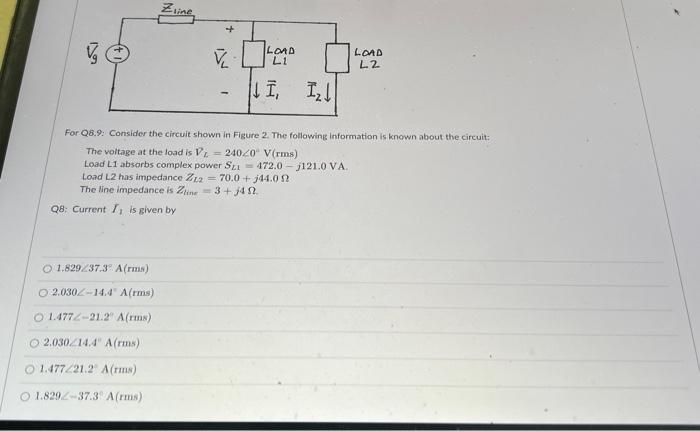 Solved For Q8.9: Consider the circuit shown in Figure 2. The | Chegg.com