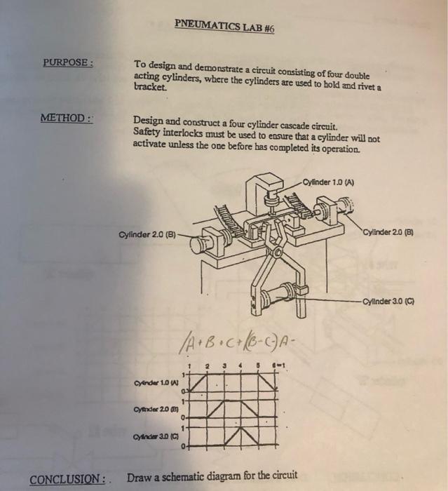 Solved PNEUMATICS LAB #6 PURPOSE: To design and demonstrate | Chegg.com