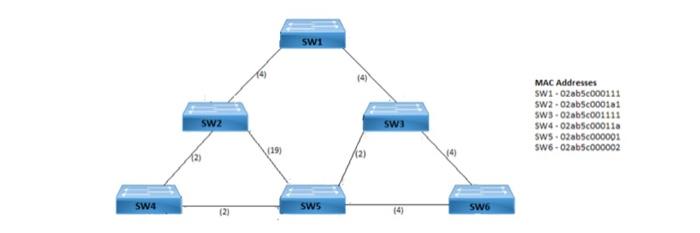 Solved SW1 MAC Addresses SW1-02ab5c000111 SW2-02abscoobiat | Chegg.com