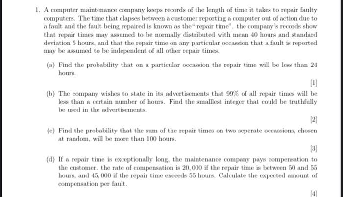 Solved Please Use Programming Language R 1 A Computer 1434