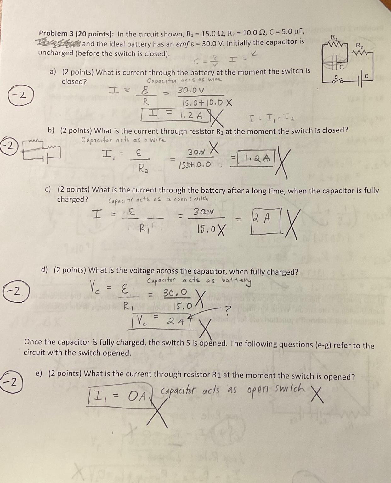 Problem 3 (20 points): In the circuit shown, | Chegg.com Problem 3 (20 points): In the circuit shown, | Chegg.com