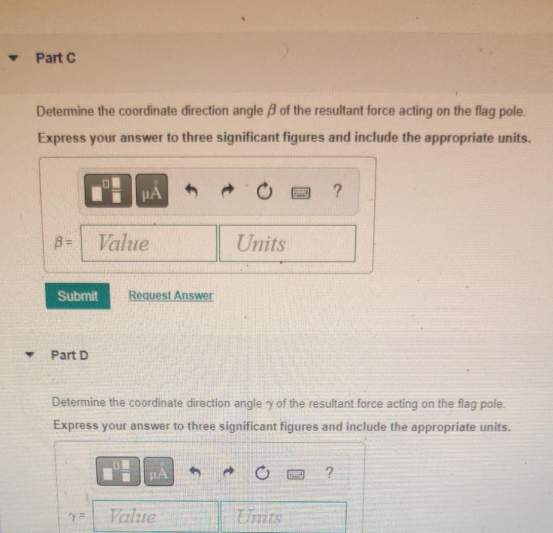 Solved Determine the coordinate direction angle β of the | Chegg.com