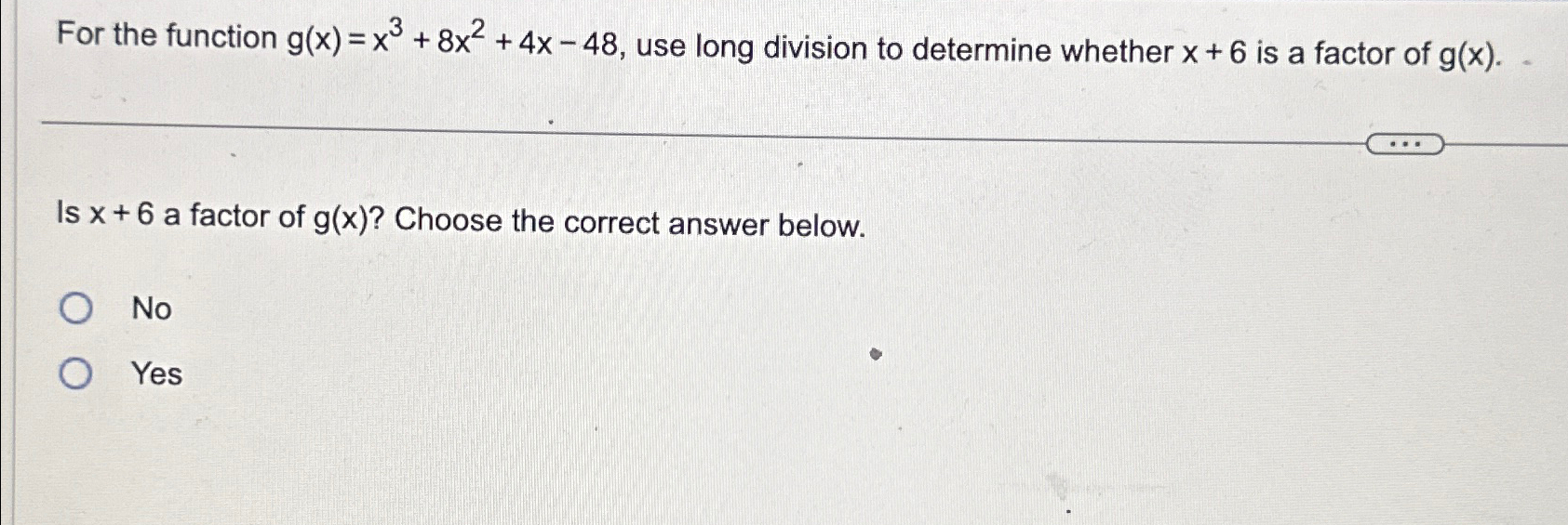 Solved For the function g(x)=x3+8x2+4x-48, ﻿use long | Chegg.com
