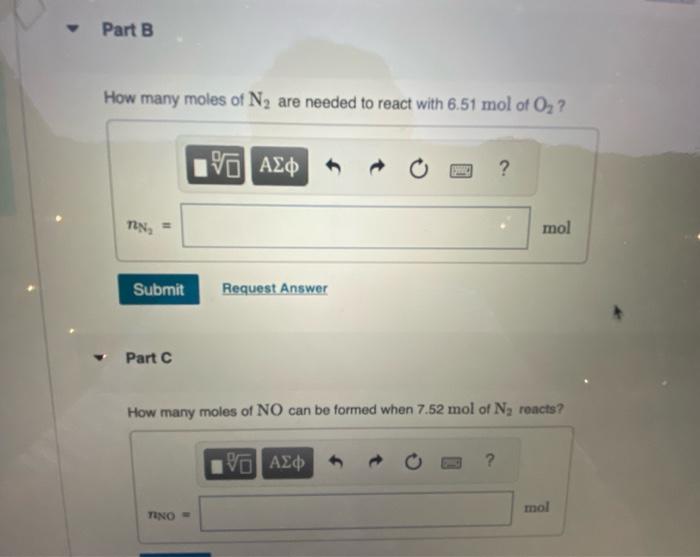 Solved How many moles of N2 are needed to react with 6.51 | Chegg.com