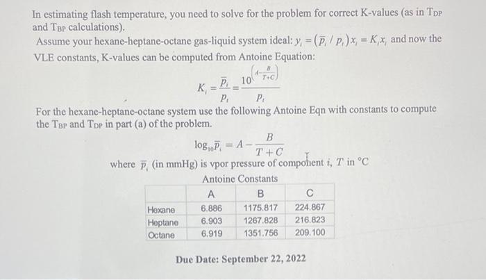 Solved A ternary mixture of hexane (A), heptane (B) and | Chegg.com
