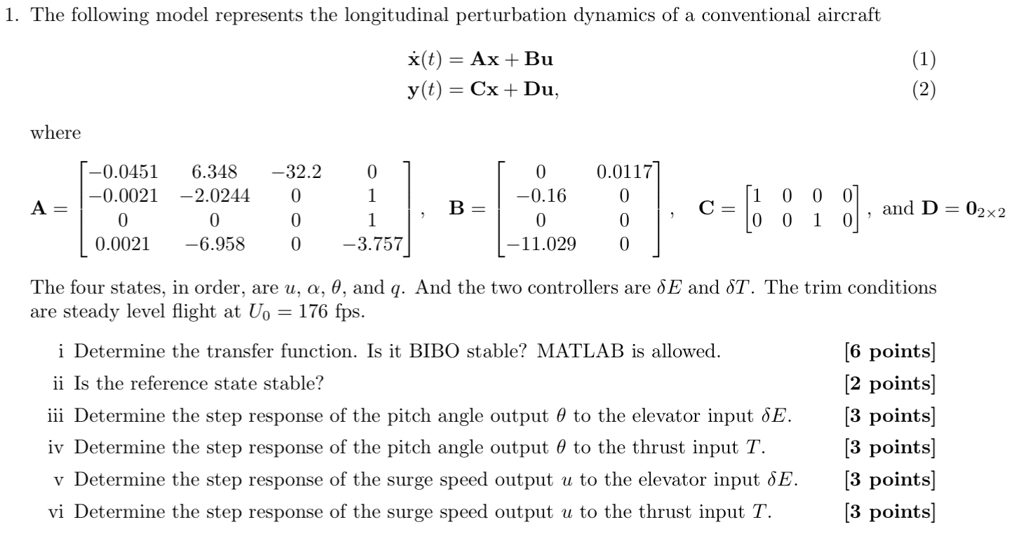 Solved The following model represents the longitudinal | Chegg.com