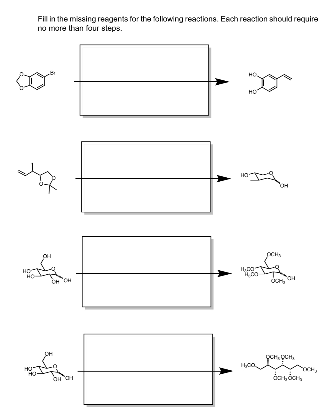 Solved Fill in the missing reagents for the following | Chegg.com