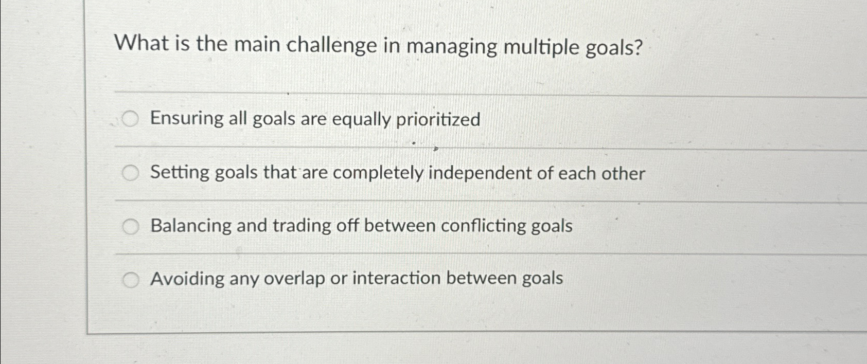Solved What is the main challenge in managing multiple | Chegg.com