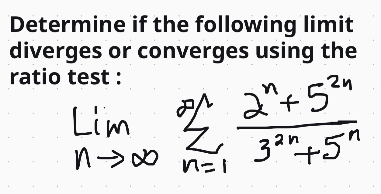 Solved Determine if the following limit diverges or | Chegg.com